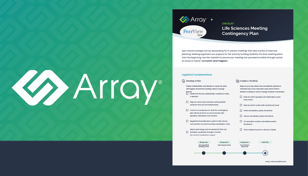 Life Sciences Meeting Contingency Plan Checklist