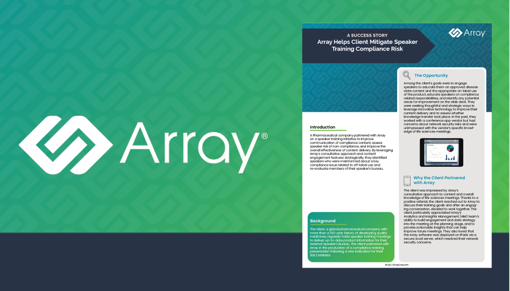 How Did a Pharma Company Mitigate Speaker Training Compliance Risks?