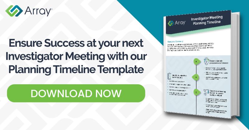 Investigator Meeting Planning Timeline